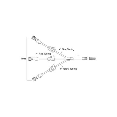 Medex Trifurcated Extension Set with Color-Coded Standard Bore Tubing ...