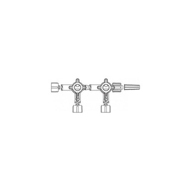 Medex Two gang, 4-way Hi-Flo Stopcocks with Swivel Male Luer lock, 25 ...