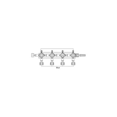 Medex Four Gang 4-way Hi-Flo Stopcock Manifold with Swivel Male Luer ...