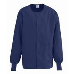 Medline ComfortEase Warm-Up Scrub Jacket, Unisex, Midnight Blue, Medium ...