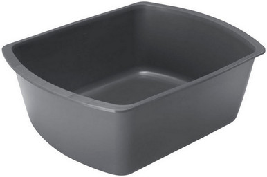 Medline Rectangular Plastic Wash Basin, Graphite, 6qt - Medex Supply