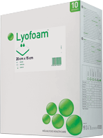 Molnlycke Lyofoam Polyurethane Sterile Foam Dressing, 4" x 4", Each ...