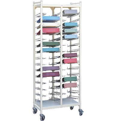 Omnimed Tall Horizontal Open Chart Rack, 30 Binder Capacity, Beige ...