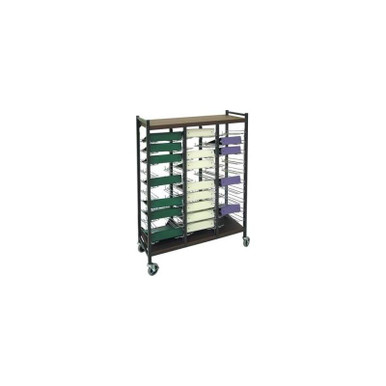 Omnimed Tall Horizontal Open Chart Rack, 24 Binder Capacity, Beige ...