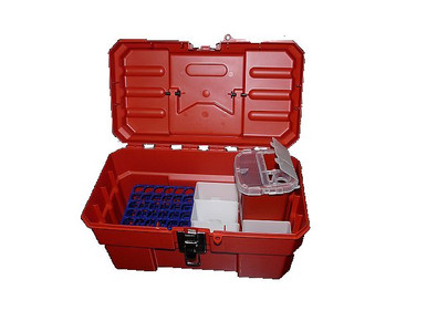 Pulmonary Lab Solid Red Elite Lockable Phlebotomy Tray, each - Medex Supply