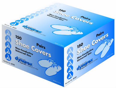 Dynarex Shoe Covers, Non-Conductive, Universal Size, 300/cs - Medex Supply