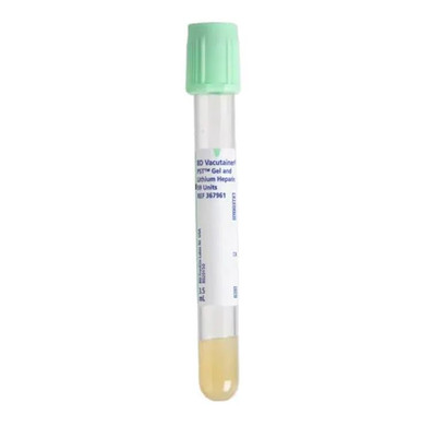 Tube Blood Collection 4.5mL 13x100mm Light Green 100/Bx - Medex Supply