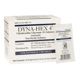 Dyna-Hex 4% CHG Packets, 15 mL - Medex Supply