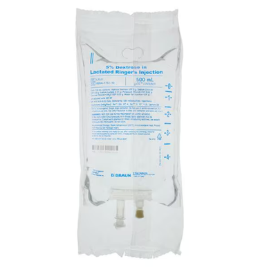 Dextrose 5%/Lactated Ringers 500mL Excel IV Container IV Solution 24 EA ...