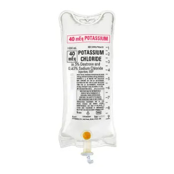 40 mEq Potassium Chloride in 5% Dextrose and 0.45% Sodium Choride ...
