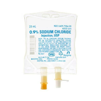 0.9% Sodium Chloride Injection, USP, 25 mL, 48/Cs - Medex Supply