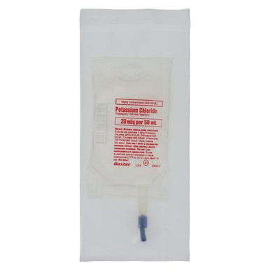 Potassium Chloride Injection 20mEq Highly Concentrated Bag 50mL 24/Case - Medex Supply