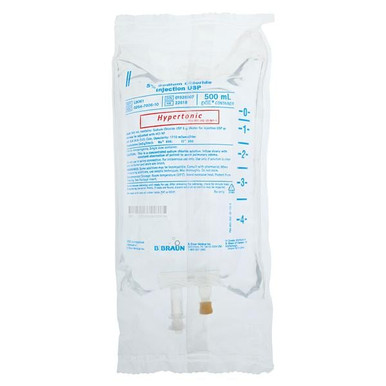 IV Injection Solution Sodium Chloride 5% 500mL Excel IV Bag Container ...
