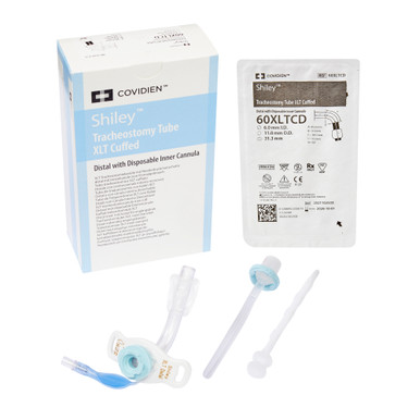 Cuffed Tracheostomy Tube Shiley XLT Disposable IC Size 6.0 Adult ...
