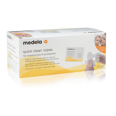 Medela Quick Clean Breast Pump & Accessory Wipes, 12/CS - Medex Supply
