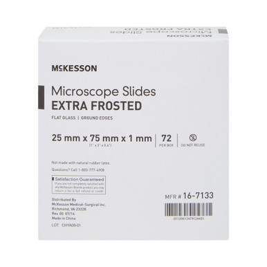 Microscope Slide McKesson 1 X 3 Inch X 1 mm Extra-Frosted End - Medex ...