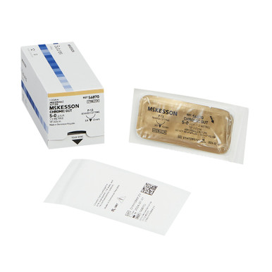 Absorbable Suture with Needle McKesson Chromic Gut P-13 3/8 Circle ...