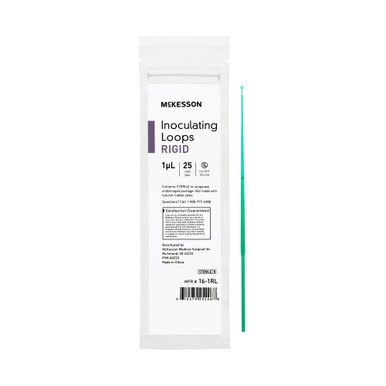 Inoculating Loop McKesson 1 µL Polystyrene Integrated Handle Sterile ...