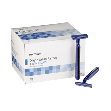 Personal Razor McKesson Single Edge Twin Blade NonSterile Disposable ...
