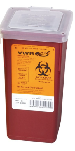 VWR Sharps Container 1QT, 1/Each - Medex Supply
