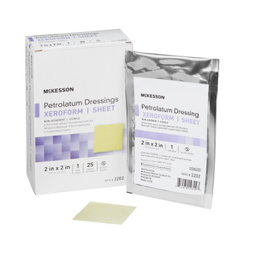 Xeroform Petrolatum Impregnated Dressing McKesson Square 2 X 2 Inch ...