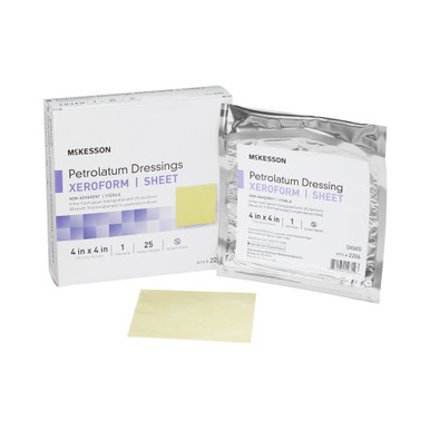 Xeroform Petrolatum Impregnated Dressing McKesson Square 4 X 4 Inch ...