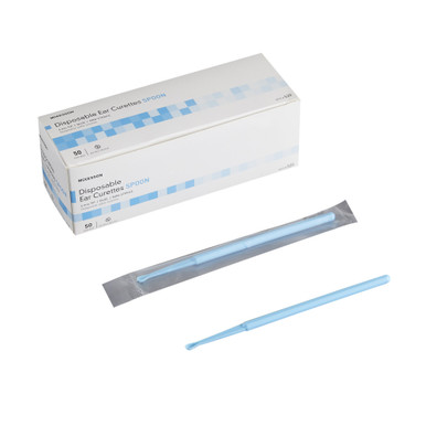 Ear Curette McKesson Handle with Grooves 4 mm Tip Curved Tip - Medex Supply