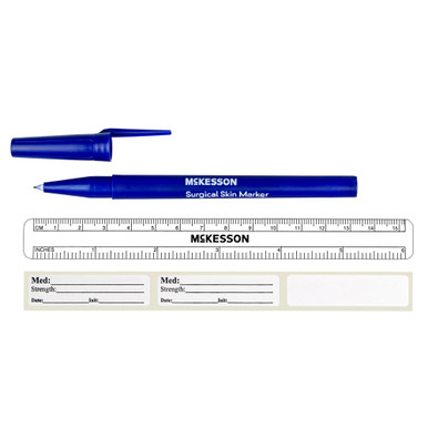 Skin Marker with Ruler and Labels McKesson Gentian Violet Ink Sterile ...