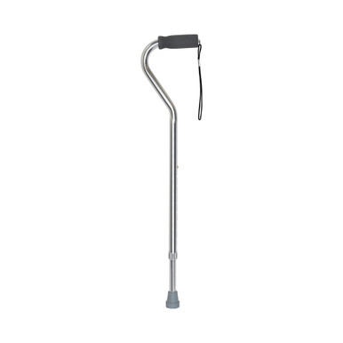 Offset Cane McKesson Aluminum 30 to 39 Inch Height Silver - Medex Supply