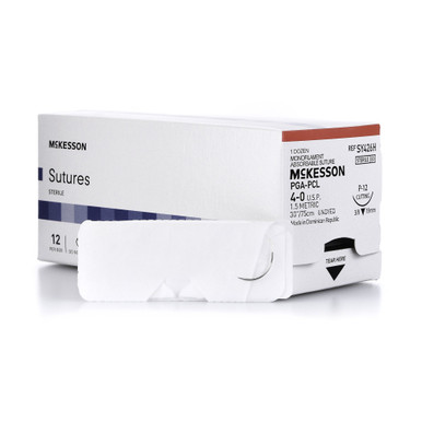 Absorbable Suture with Needle McKesson Polyglycolic Acid / PCL P-12 3/8 ...