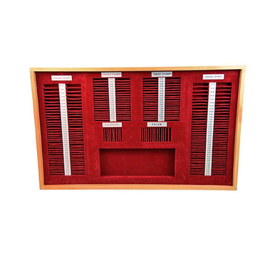 Tray only for Trial Lens Set, wood with red velvet - Medex Supply