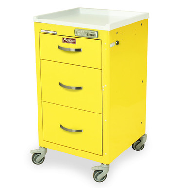 M-Series Short Infection Control Cart, Mini Width, Three Drawers, E ...