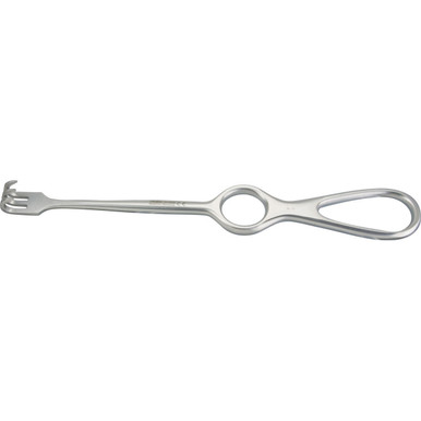MILTEX VOLKMAN Retractor, 8-1/2" (216mm), 3 Prongs, Sharp, Ring Handle ...