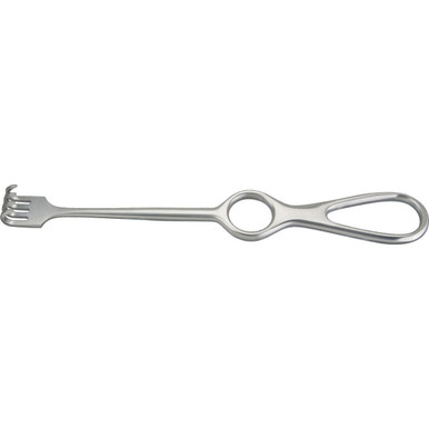 MILTEX VOLKMAN Retractor, 8-1/2" (216mm), 4 Prongs, Sharp, Ring Handle ...