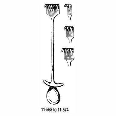 MILTEX MURPHY Retractor, 7-1/2" (191mm), Blunt, 4 Prongs., 11-572 ...