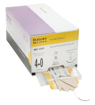Gut Suture 18" Plain, Size 40 Needle C-6 45Cm, Absorbable, 62505 ...