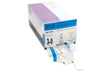 Silk Black Braid Suture Size Suture 18", 30 C-6 45Cm Non-Absorbable ...