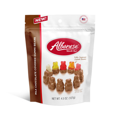 Milk Chocolate Gummi Bears – 4.5 oz Resealable Bag | Albanese World's ...