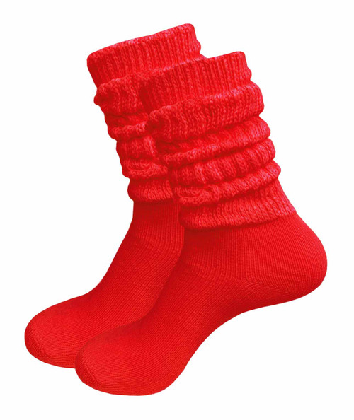 Heavy Slouch Socks - Red - 1 Dozen - U.S. Hosiery, Inc