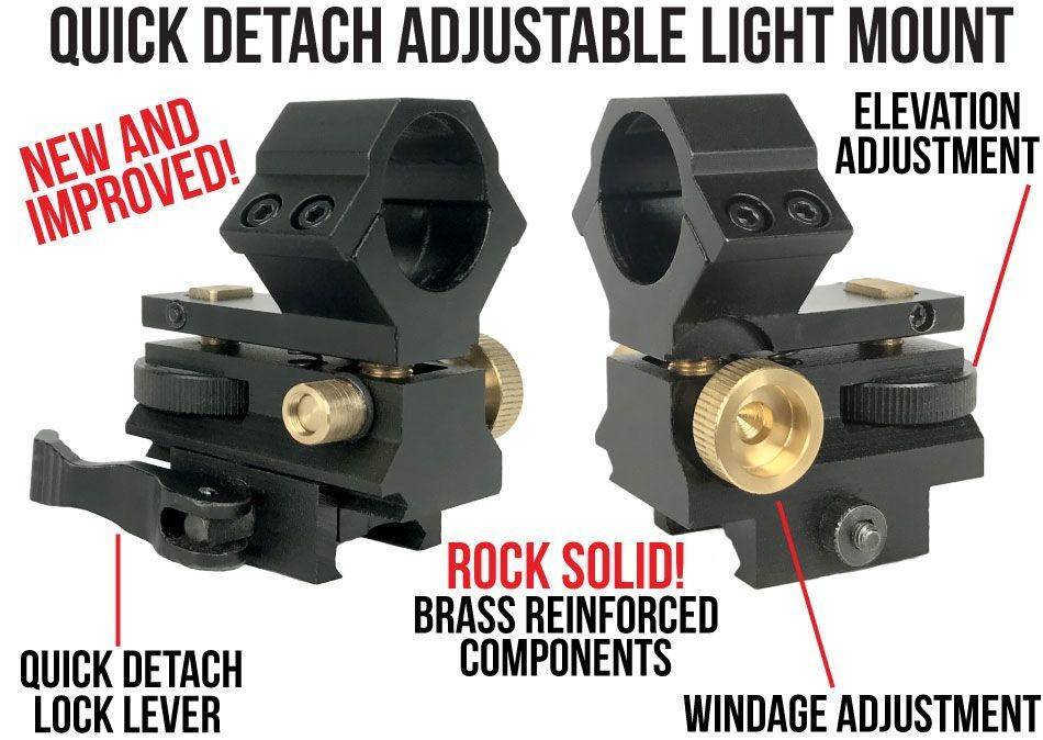 WICKED LIGHTS GEN 3 QUICK DETACH ADJUSTABLE LIGHT MOUNT WITH LOCK LEVER ...