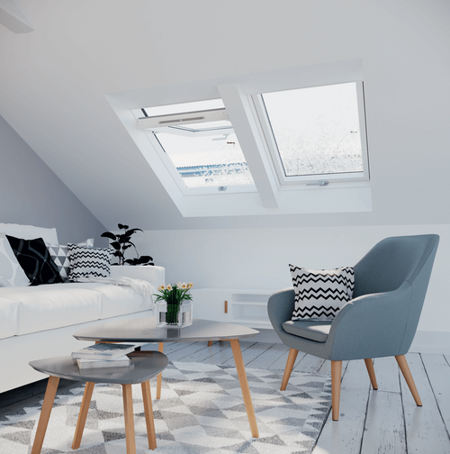 Dakea White Painted Pine Top-Third Pivot Window