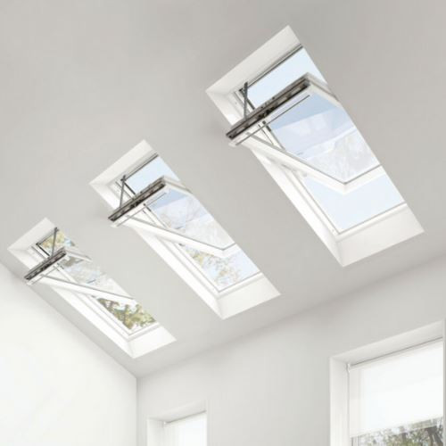 Keylite Premium Electric White PVC Centre Pivot Roof Window with Hi ...