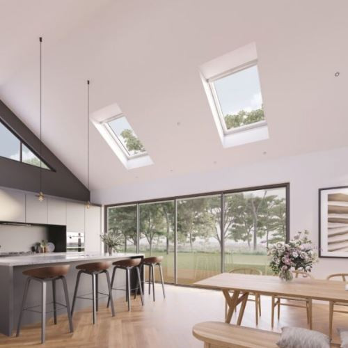 Keylite White Painted Pine Top Hung Fire Escape Roof Window with Hi ...