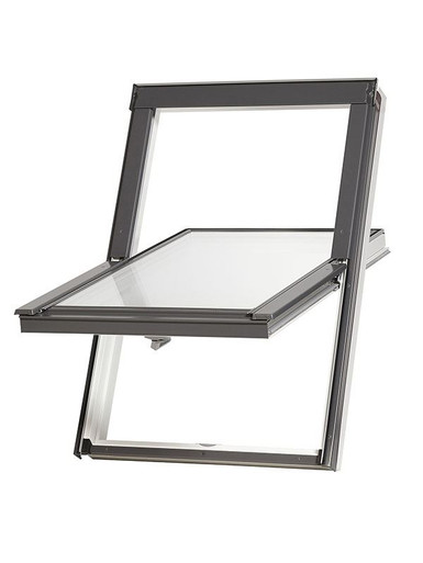 Dakea White PVC Centre-Pivot Window