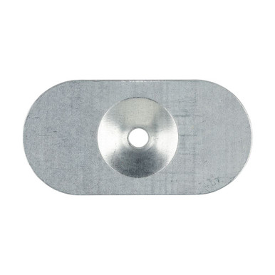 Metal Oval Stress Plate GALV [82 x 40] - [Box] 50 Pieces - YARDFixt