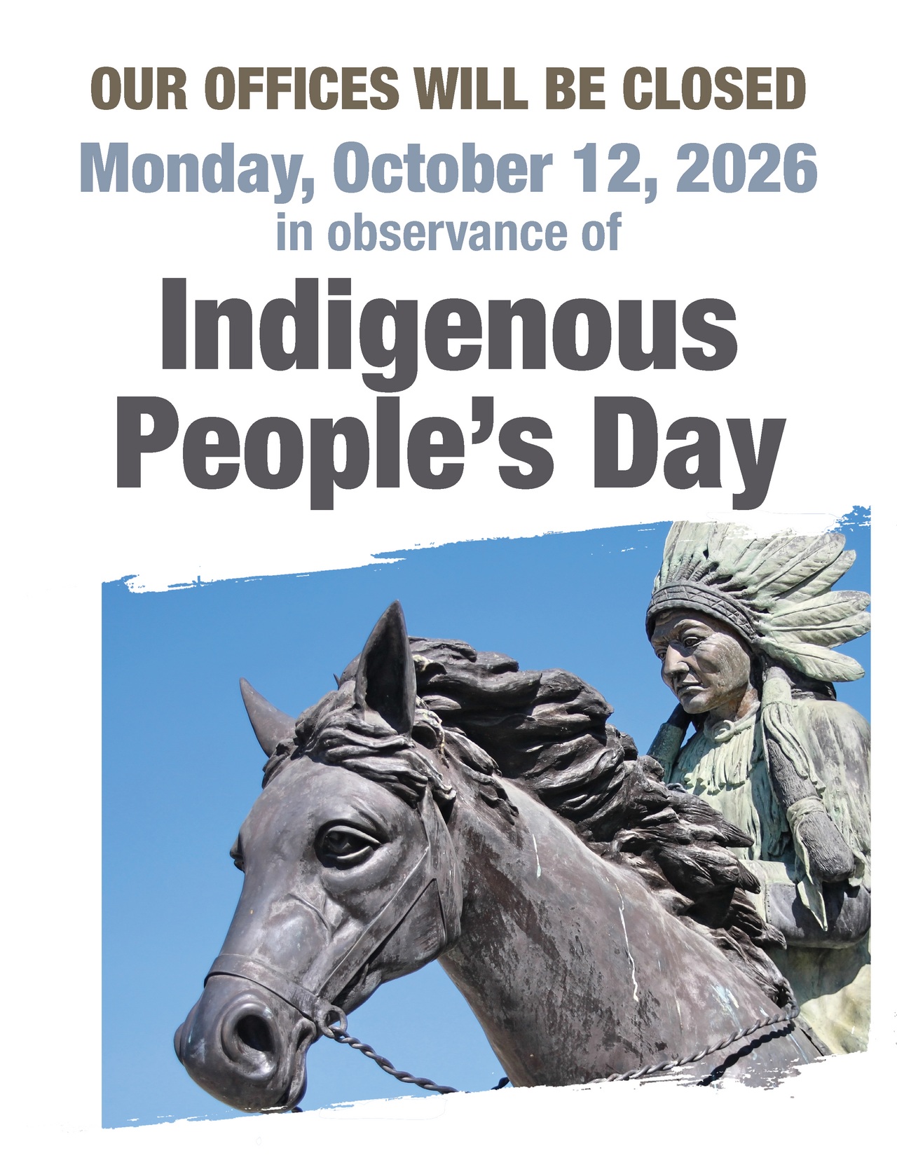 Indigenous People's Day Alternative Sign