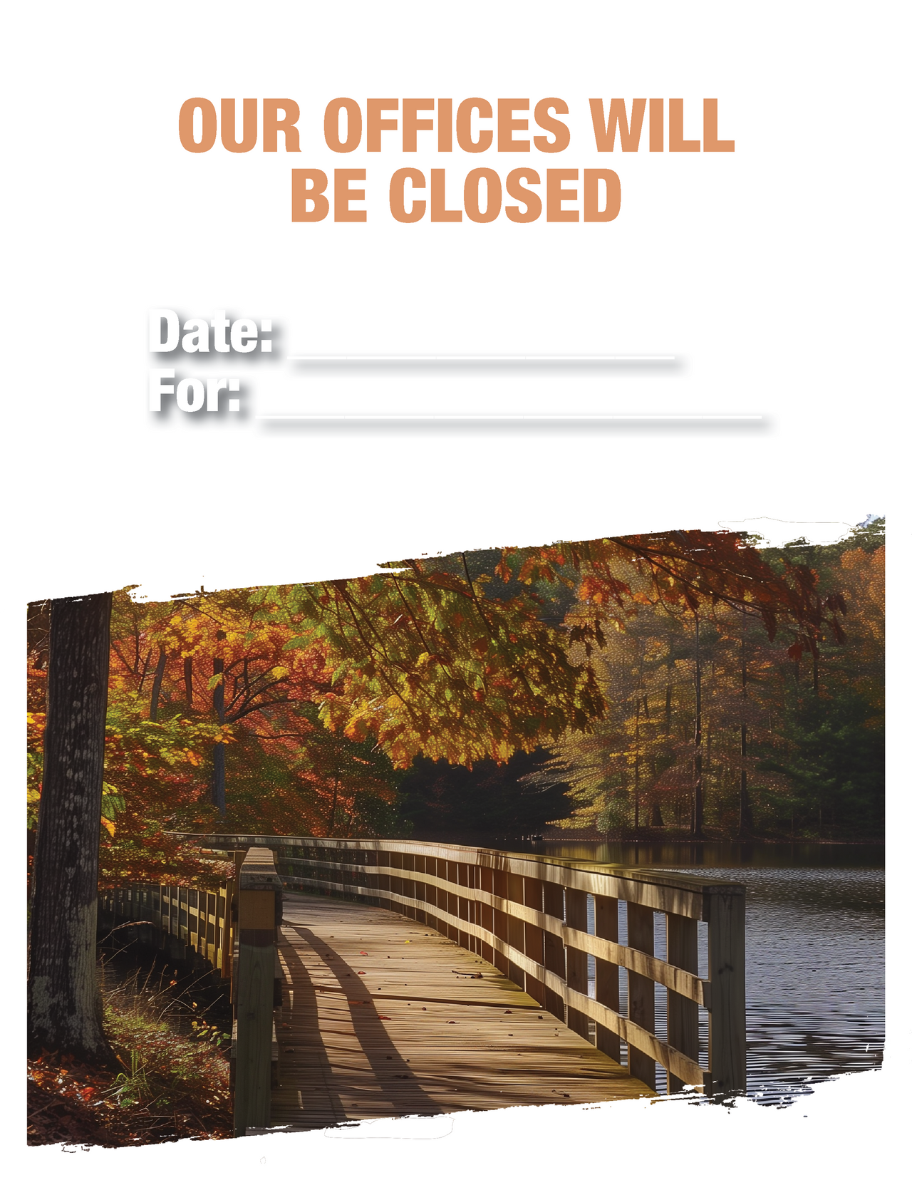 Holiday Closed Signs Banks and Credit Unions