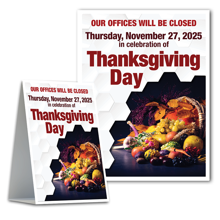 Holiday Closed Signs Banks and Credit Unions
