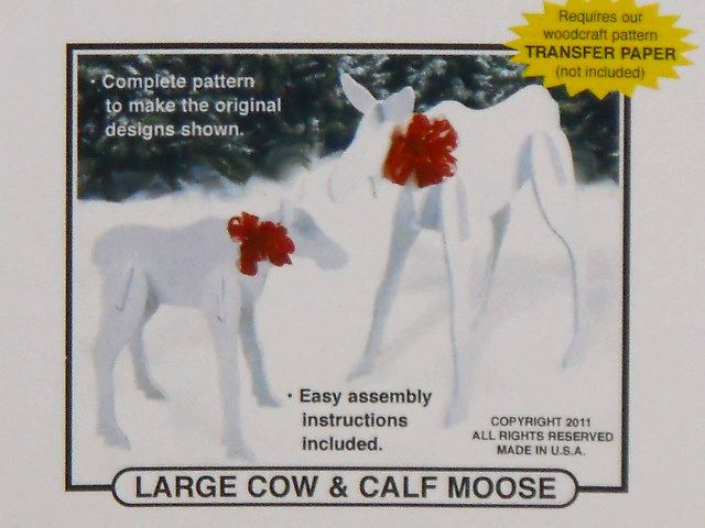 Moose Cow & Calf Wood Craft Pattern