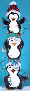 Tangled Penguins Wood Craft Pattern